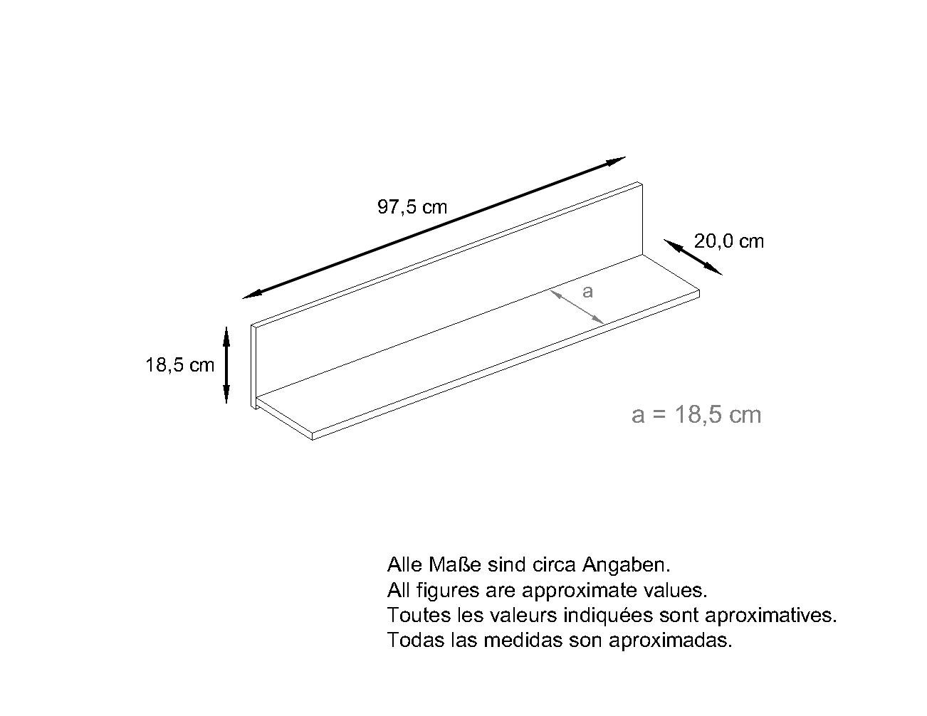 Wandregal Wandpaneel Hängeregal Wandboard Regal Ablage Dekoregal Skadu ...
